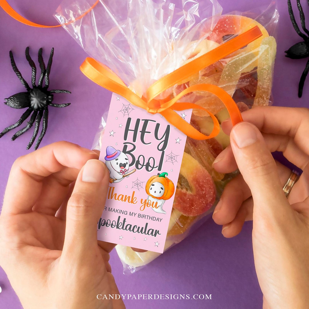 Hey Boo Halloween Gift Tags, Printable Favor Tags (digital Download) - Etsy