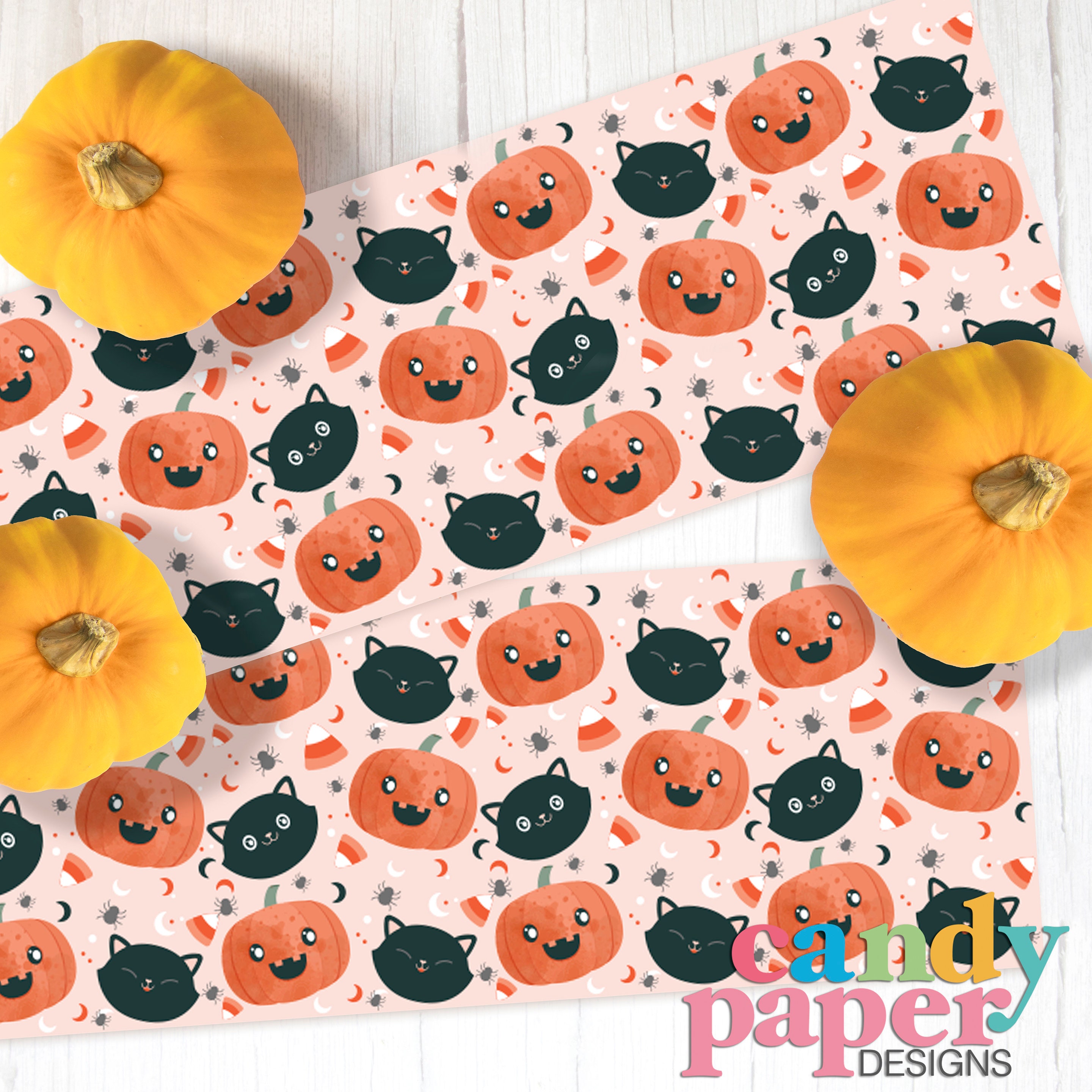 Pumpkins and Cats Edible Cake Topper Halloween Edible Cake - Etsy