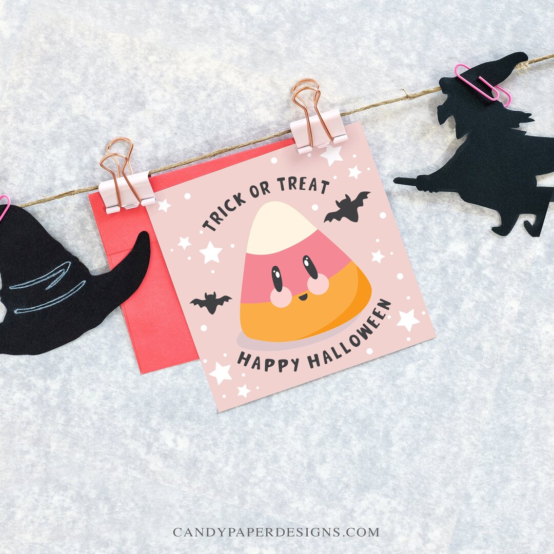 Candy Corn Halloween Gift Tags, Trick or Treat (digital Download) - Etsy