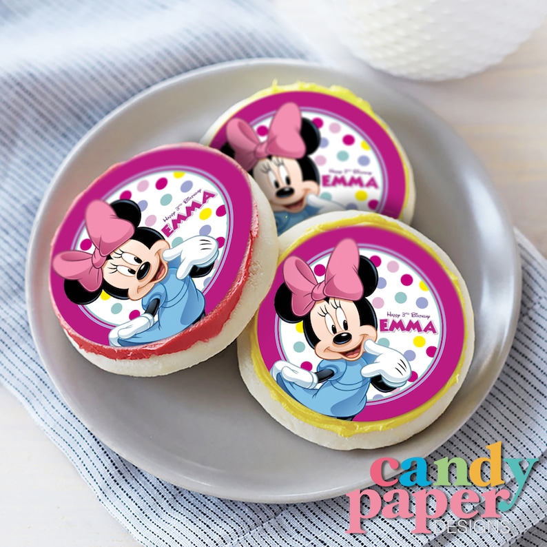 Minnie Mouse Edible Cake Topper Edible Topper Edible Image - Etsy