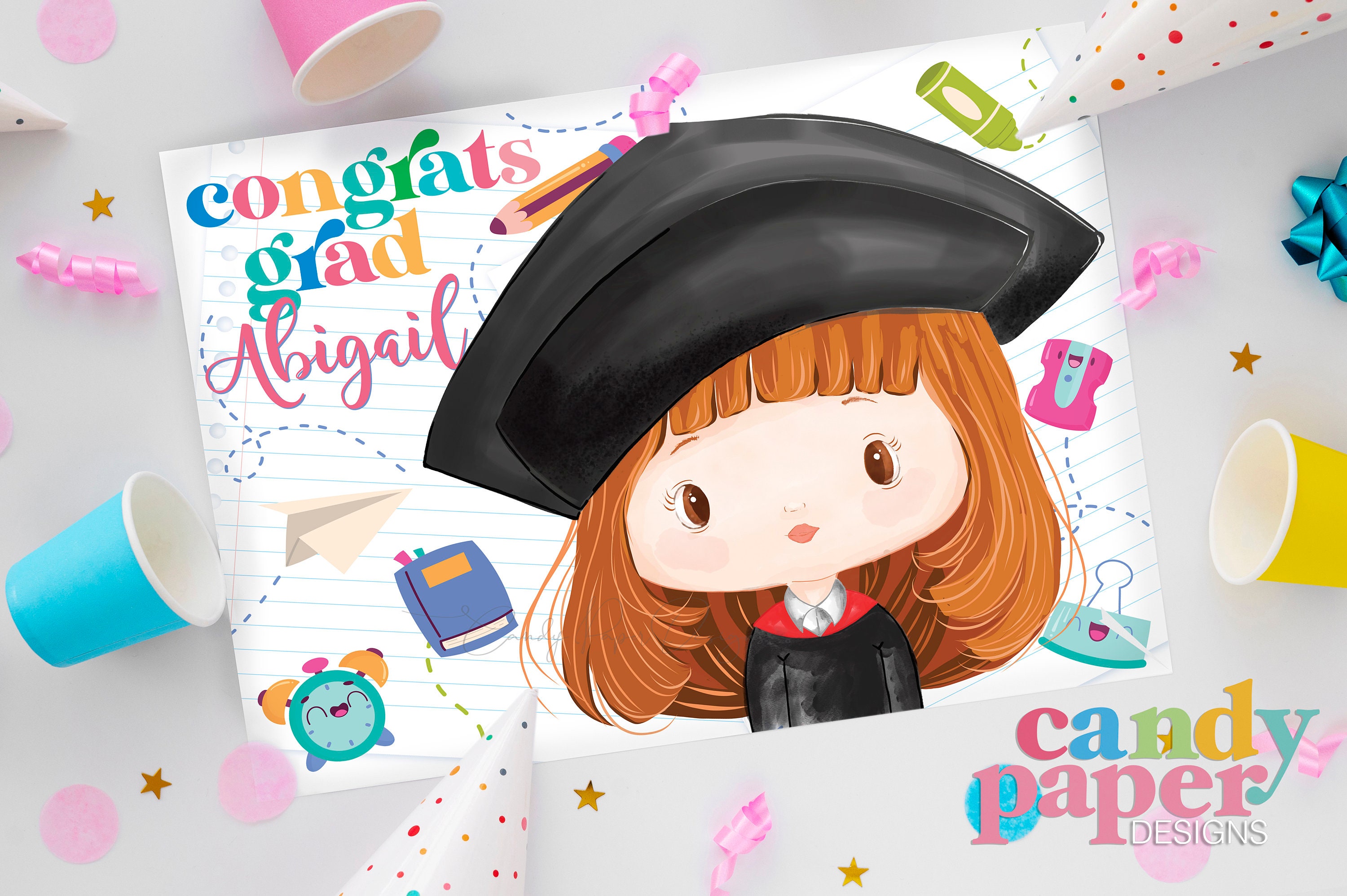 Custom Kids Graduation Edible Cake Topper Graduation Edible - Etsy