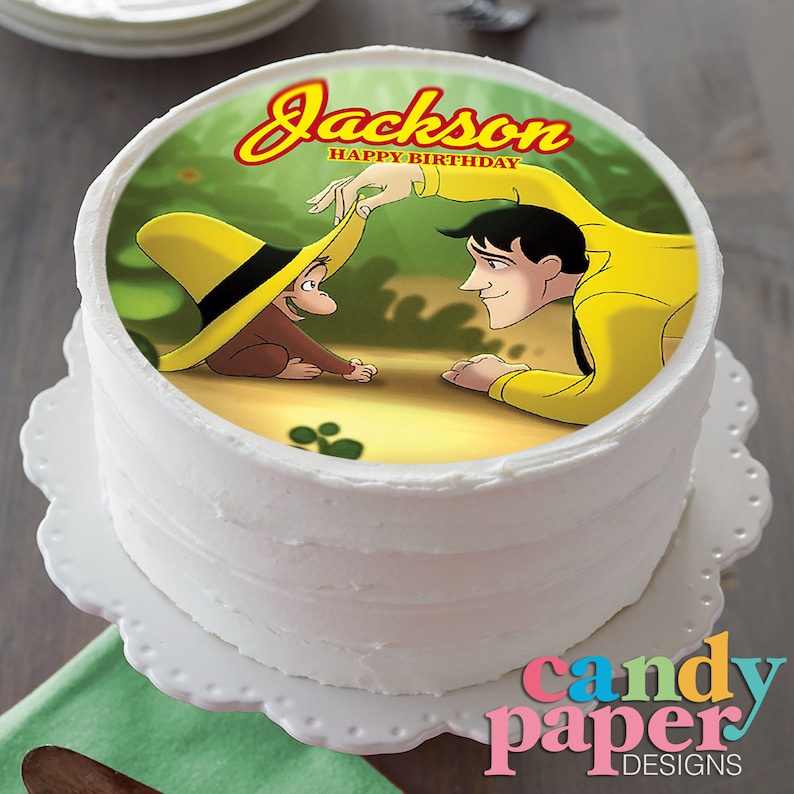 Curious George Edible Topper George Edible Cake Topper - Etsy