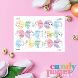 Printable Easter Gift Tags, Thank You Tag for Hopping By, Digital ...