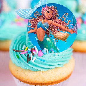 The Little Mermaid Edible Cake Topper, Mermaid Make a Splash Edible ...