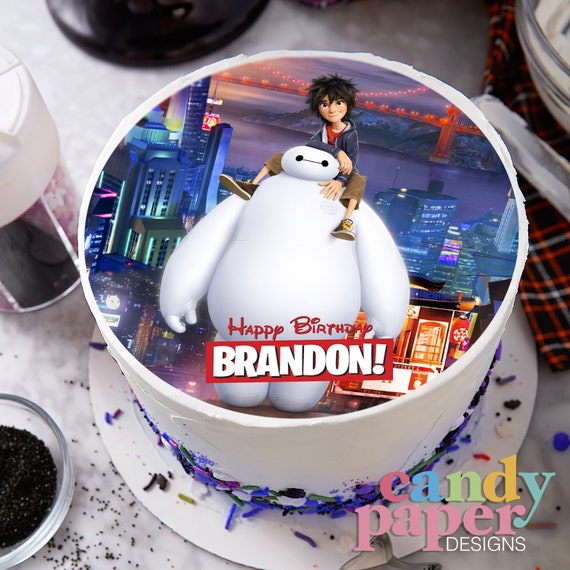 Baymax Edible Topper Big Hero 6 Edible Cake Topper Edible - Etsy