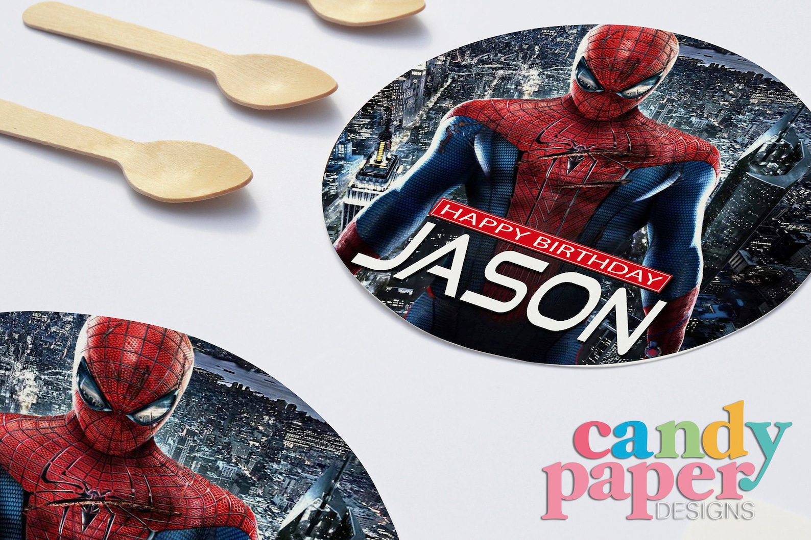 Spiderman Edible Cake Topper Edible Cake Topper Edible - Etsy