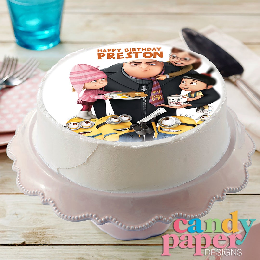 Despicable Me Edible Cake Topper, Minions Edible Cake Topper, Edible ...
