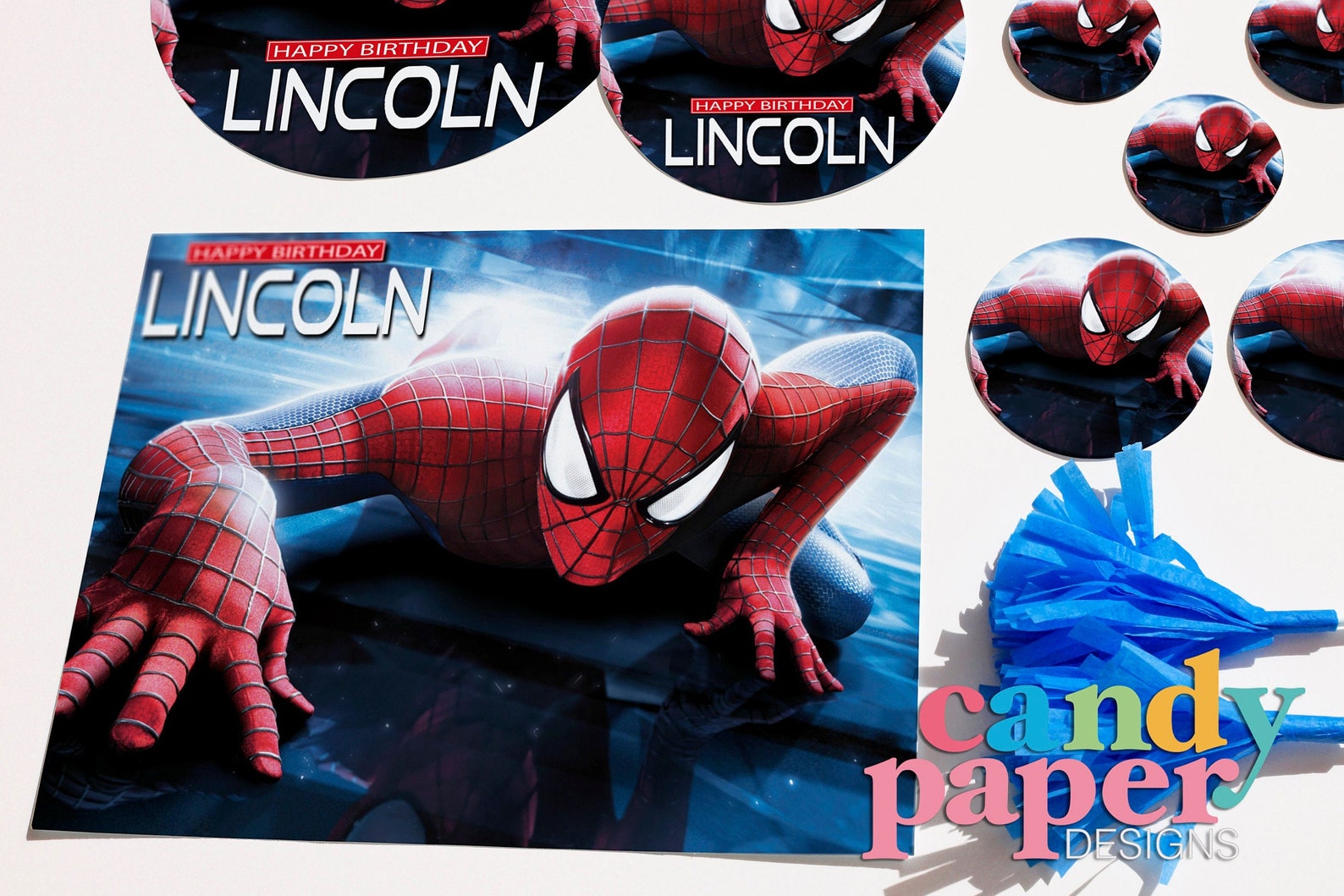 Spiderman Edible Cake Topper, Edible Cake Topper, Edible Image, Image ...