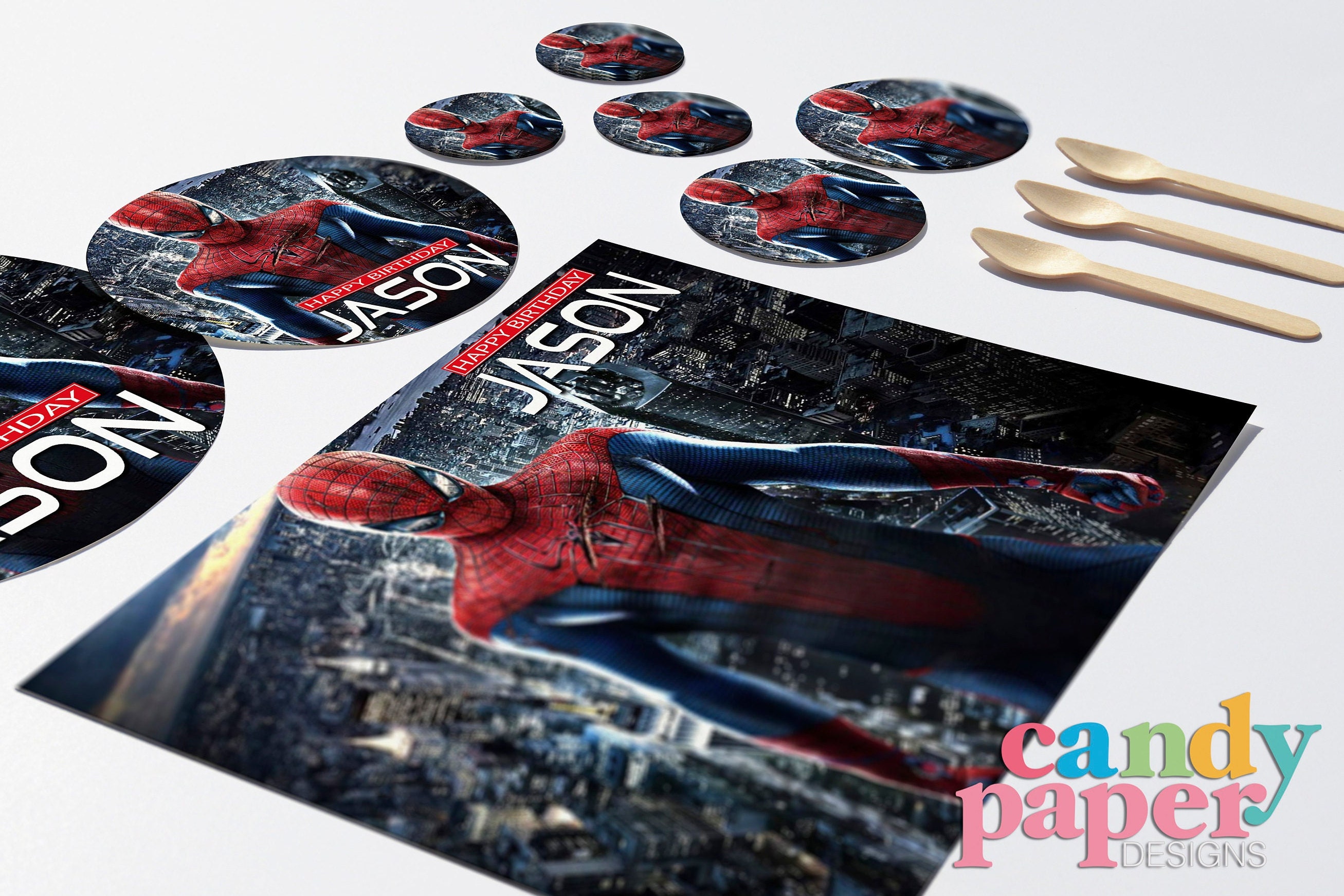 Spiderman Edible Cake Topper Edible Cake Topper Edible - Etsy Australia