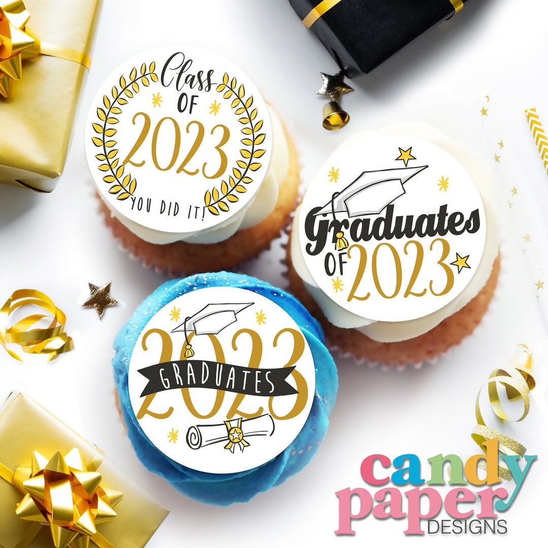Custom Graduation Class of 2023 Edible Cupcake Topper - Etsy