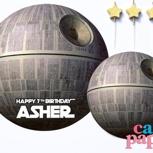 Death Star Edible Cake Topper, Star Wars Edible Cake Topper, Edible ...