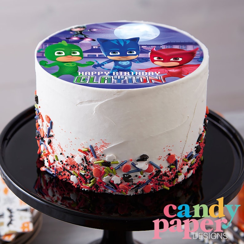 PJ Mask Edible Cake Topper Edible Topper Edible Image Image - Etsy