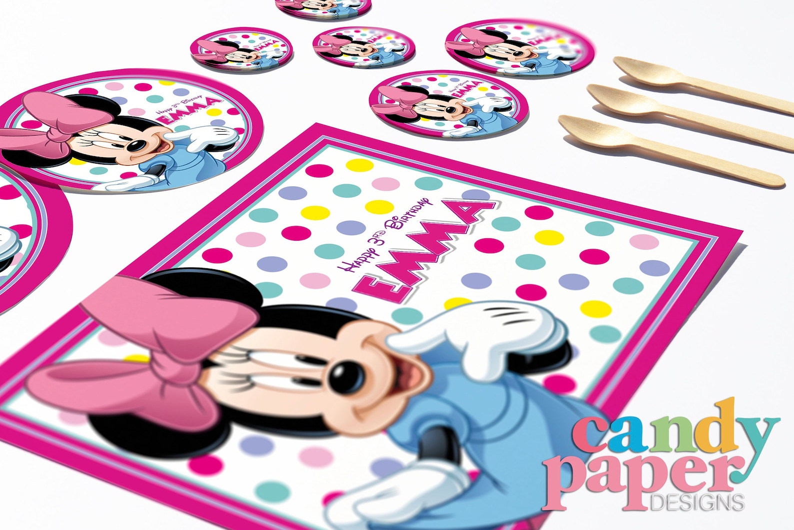 Minnie Mouse Edible Cake Topper Edible Topper Edible Image - Etsy