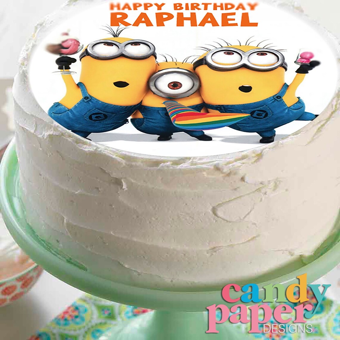 Minions Edible Cake Topper, Despicable Me Edible Cake Topper, Edible ...