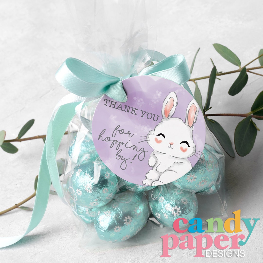 Printable Easter Gift Tags, Thank You Tag for Hopping By, Digital ...