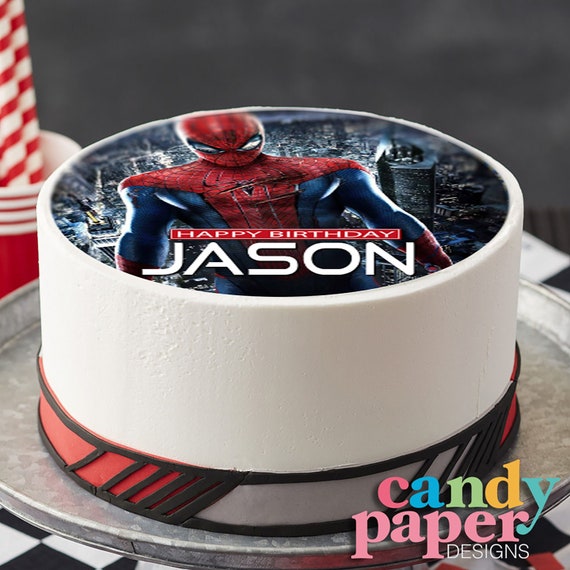 Spiderman Edible Cake Topper Edible Cake Topper Edible - Etsy