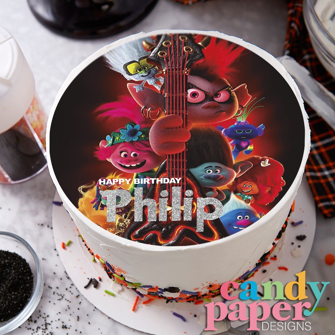 Trolls Edible Topper, Edible Cake Topper, Edible Image, Image Edible ...