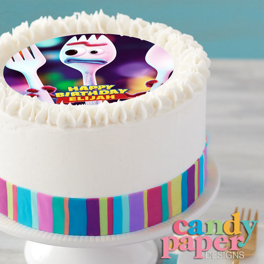 Toy Story Edible Topper, Forky Toy Story Edible Cake Topper, Edible ...