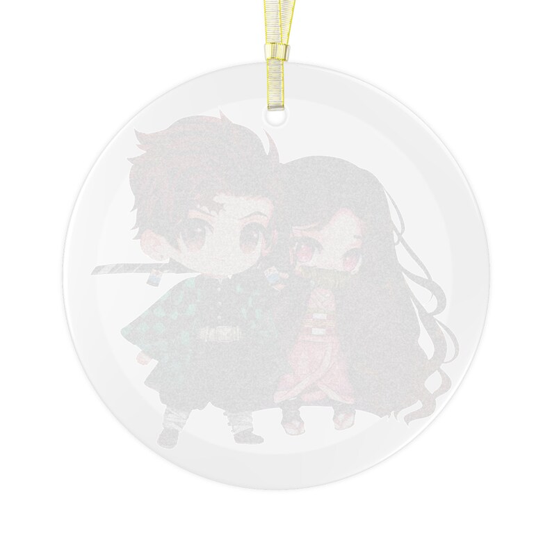 Chibi Demon Boy Demon Girl Glass Ornament Xmas Anime - Etsy