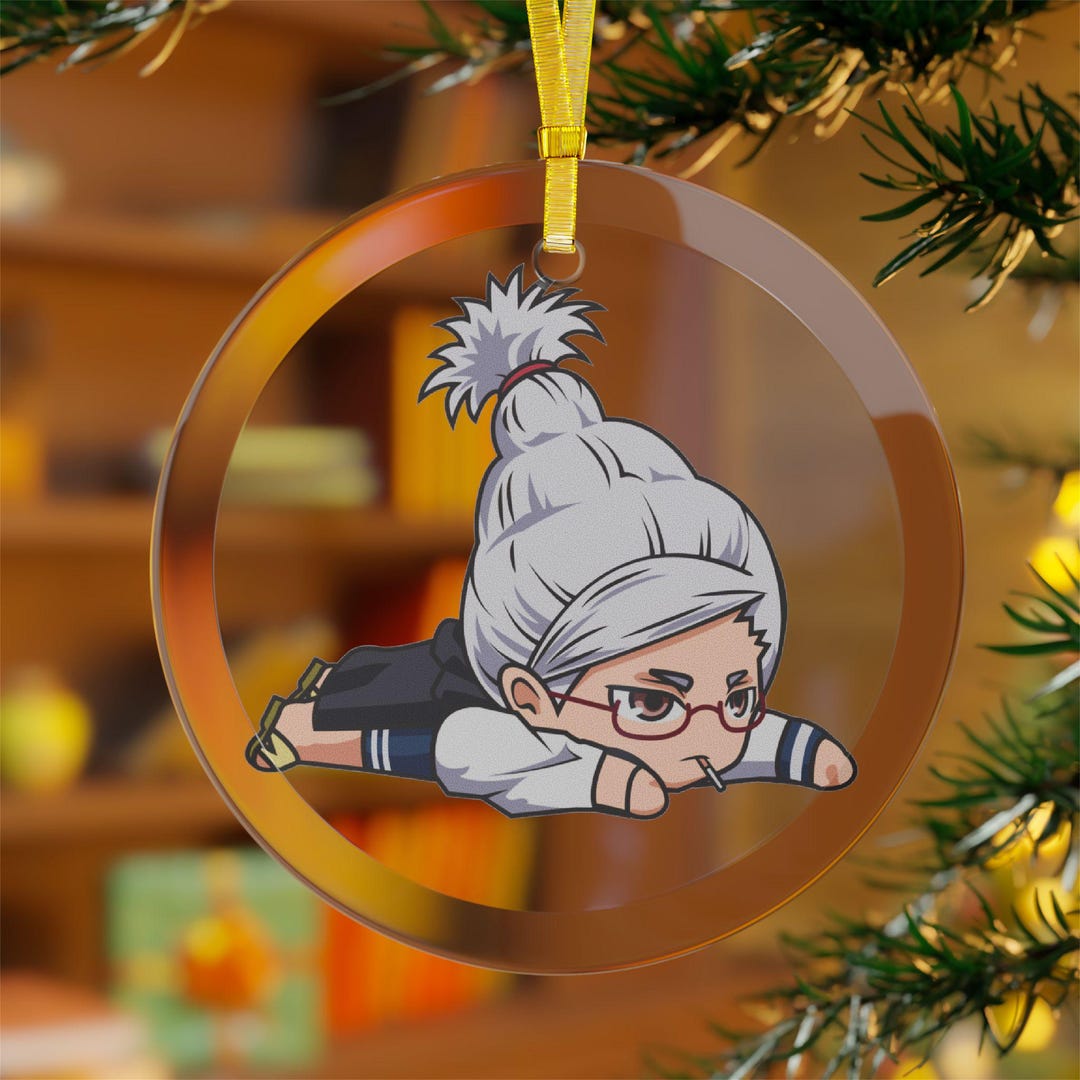 Spirit Grandma - Glass Ornament - Chibi Anime Otaku Gift for Him and ...