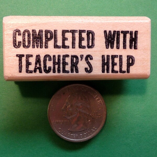 Completed With Teacher Help Stamp - Etsy