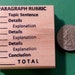 PARAGRAPH RUBRIC - Teacher's Writing/composition Rubber Stamp, Wood ...