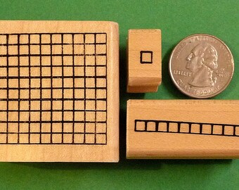 Grid Rubber Stamp - Etsy