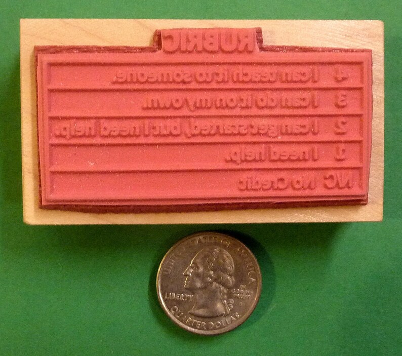 Proficiency Rubric 4321NC, Teacher's Wood Mounted Rubber Stamp - Etsy