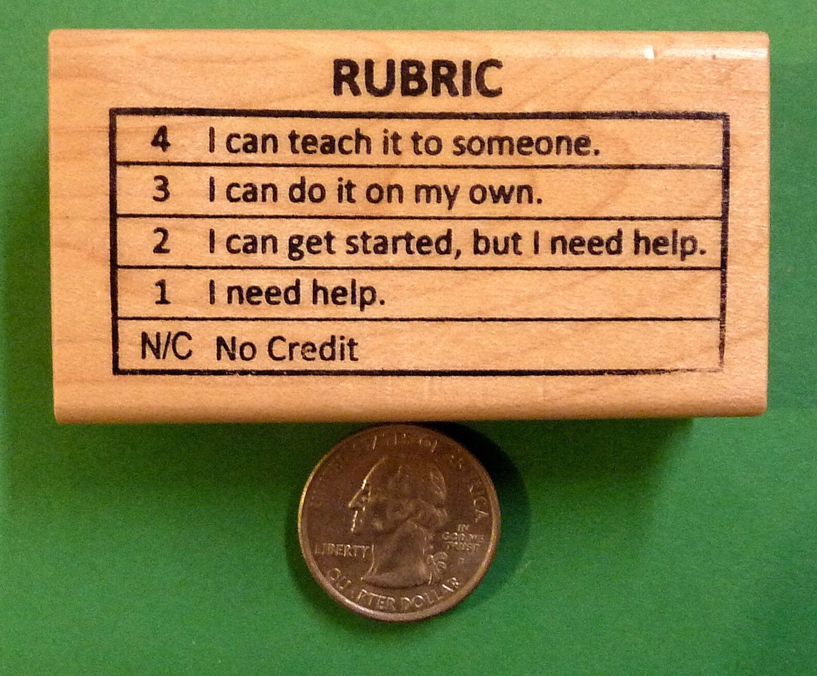 Proficiency Rubric 4321NC Teacher's Wood Mounted Rubber | Etsy