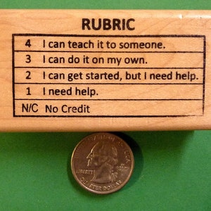 Proficiency Rubric 4321NC, Teacher's Wood Mounted Rubber Stamp - Etsy