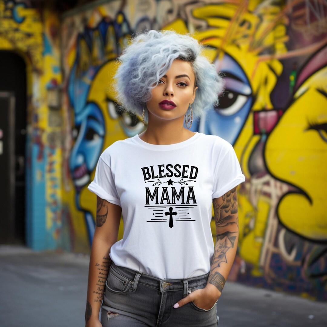 Blessed Mama Digital PNG Design – Perfect for T-shirts, Tumblers ...