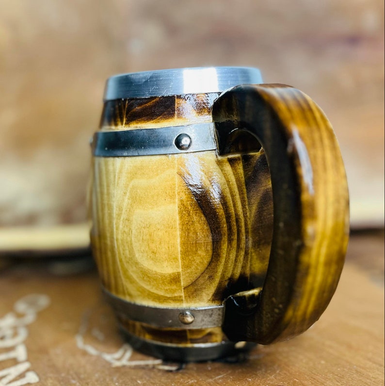 Barrel Mugs, Burned Barrel Mugs, Hand Made Barrel, - Etsy