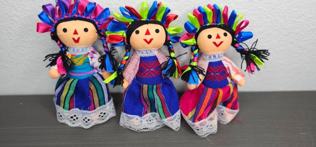 Lele Mexican Doll, 7 Inch Embroidery Lele Doll, Muñequita Lele Echa a ...