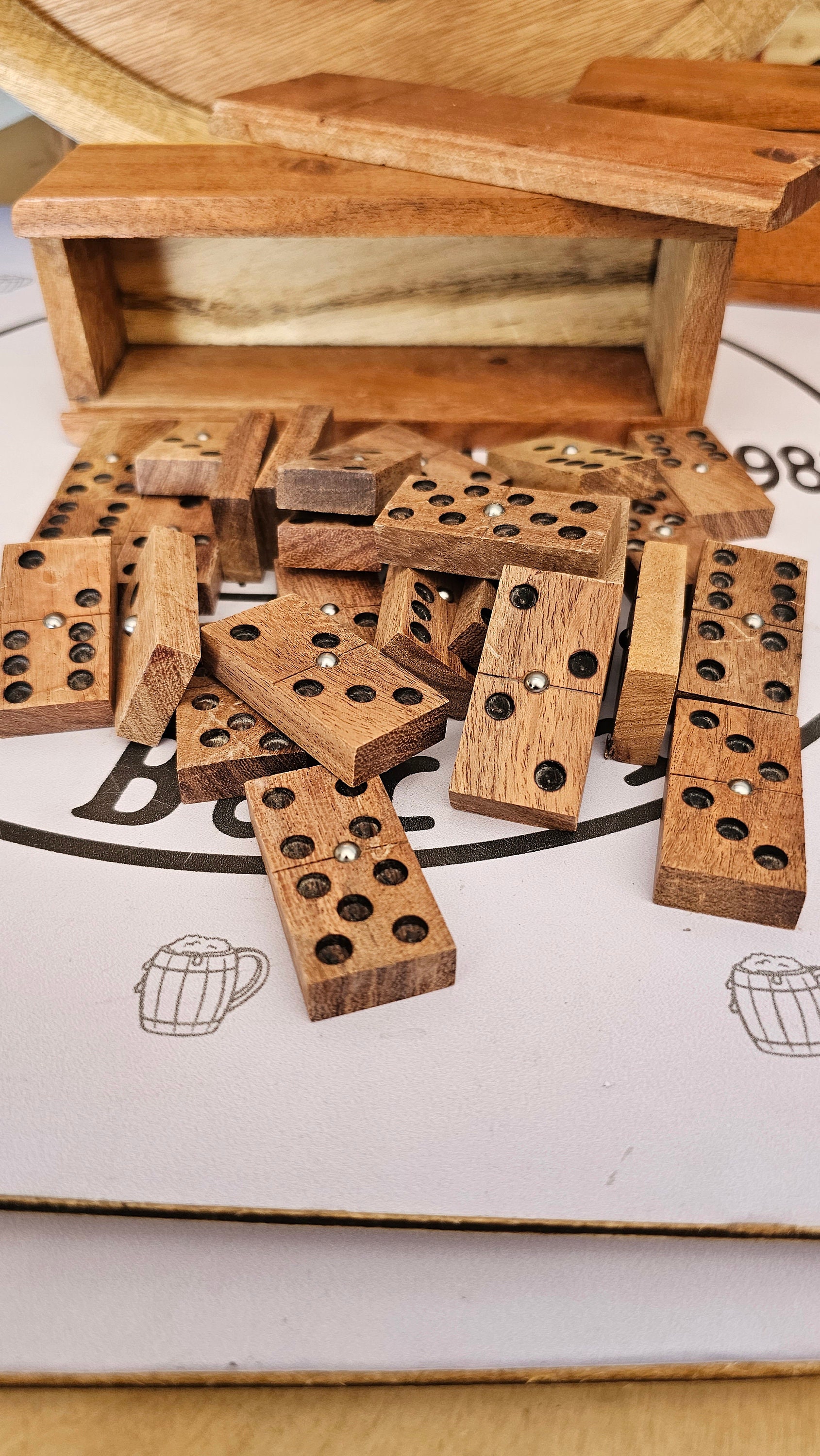 Wood Dominoes, Hand Made Dominoes, High Quality Wood, Engraved Gifts ...