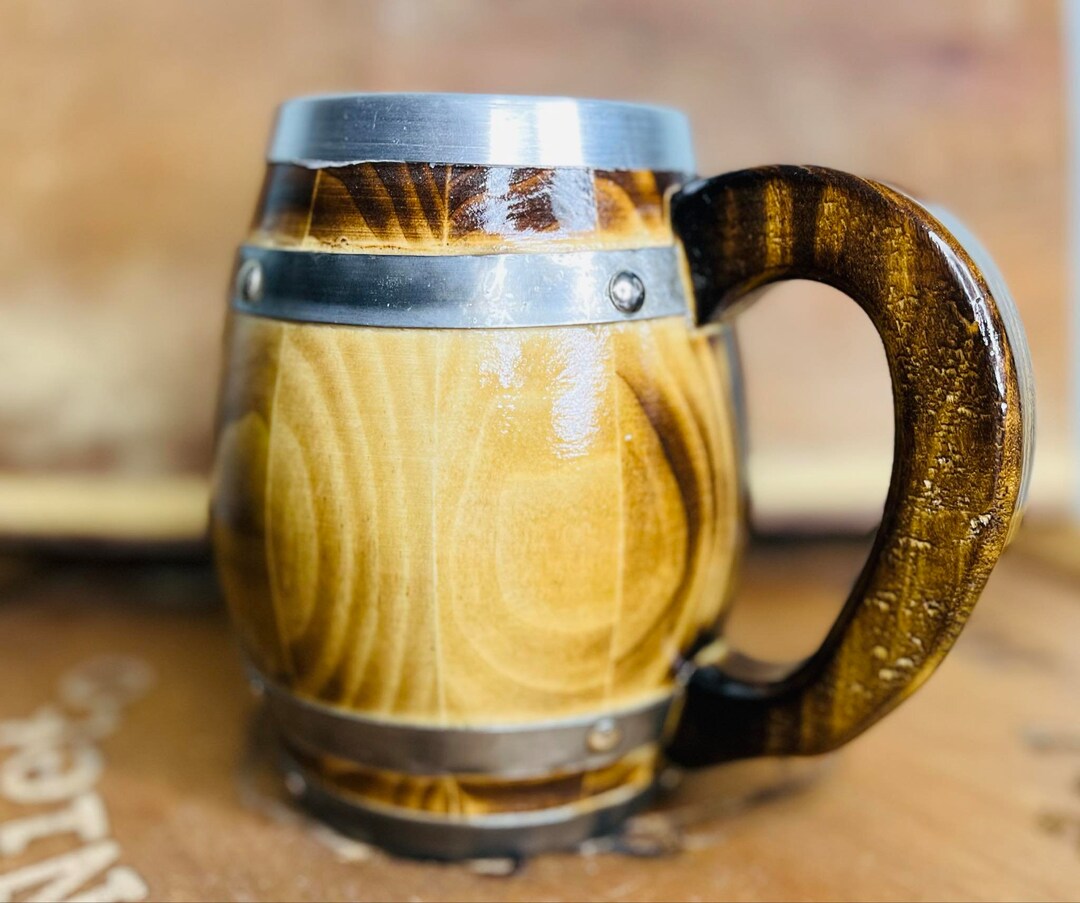 Barrel Mugs, Burned Barrel Mugs, Hand Made Barrel, - Etsy