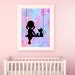 Cosmic Space Cat Print Watercolor Night Sky Poster - Etsy