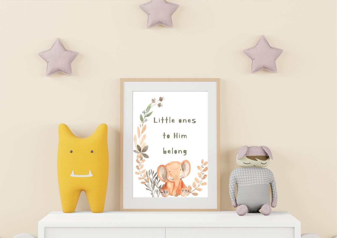 Christian Kids Bible Verse Posters Quotes Faith Religious Baby Gift ...