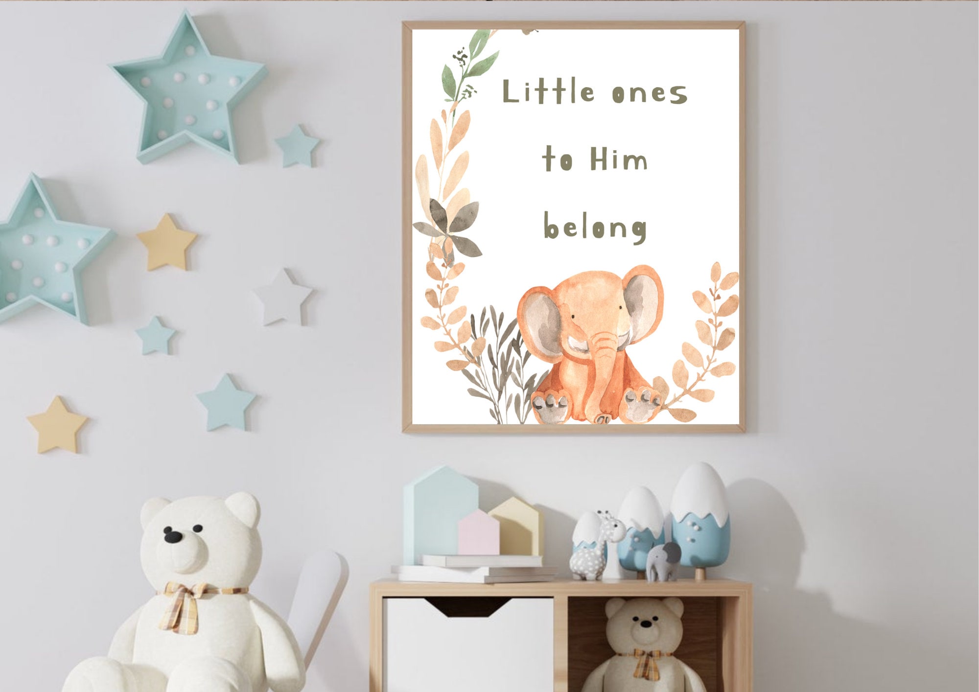 Christian Kids Bible Verse Posters Quotes Faith Religious Baby Gift ...