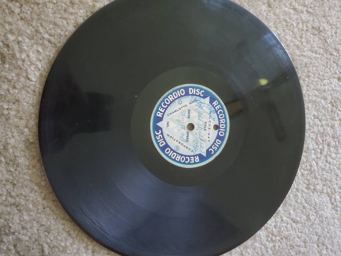 Recordio Disc Wilcox-gay Recordable Disc May 18 1949 | Etsy