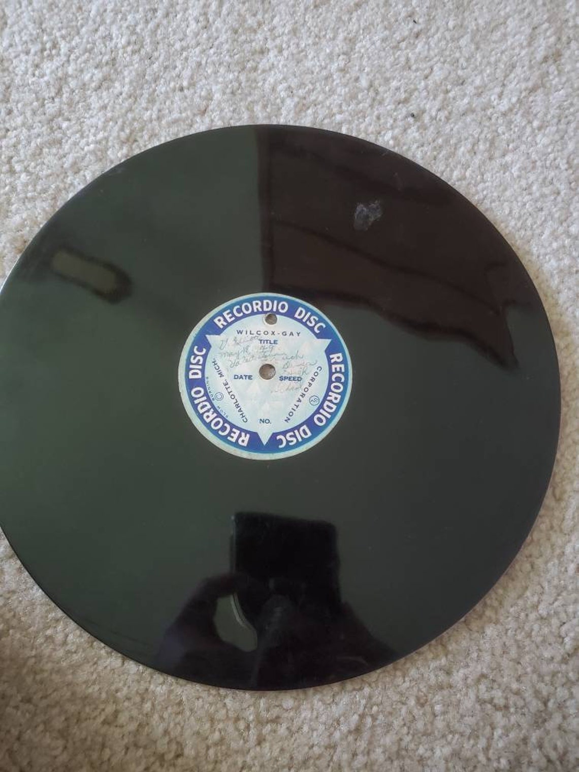 Recordio Disc Wilcox-gay Recordable Disc May 18 1949 | Etsy