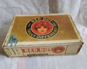 Red Dot Cigar Box | Etsy