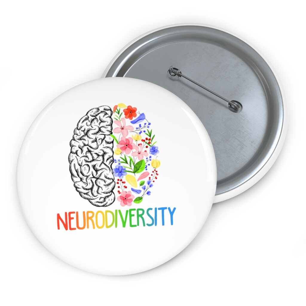 Neurodiversity Awareness Button Pin Mental Health Adhd - Etsy