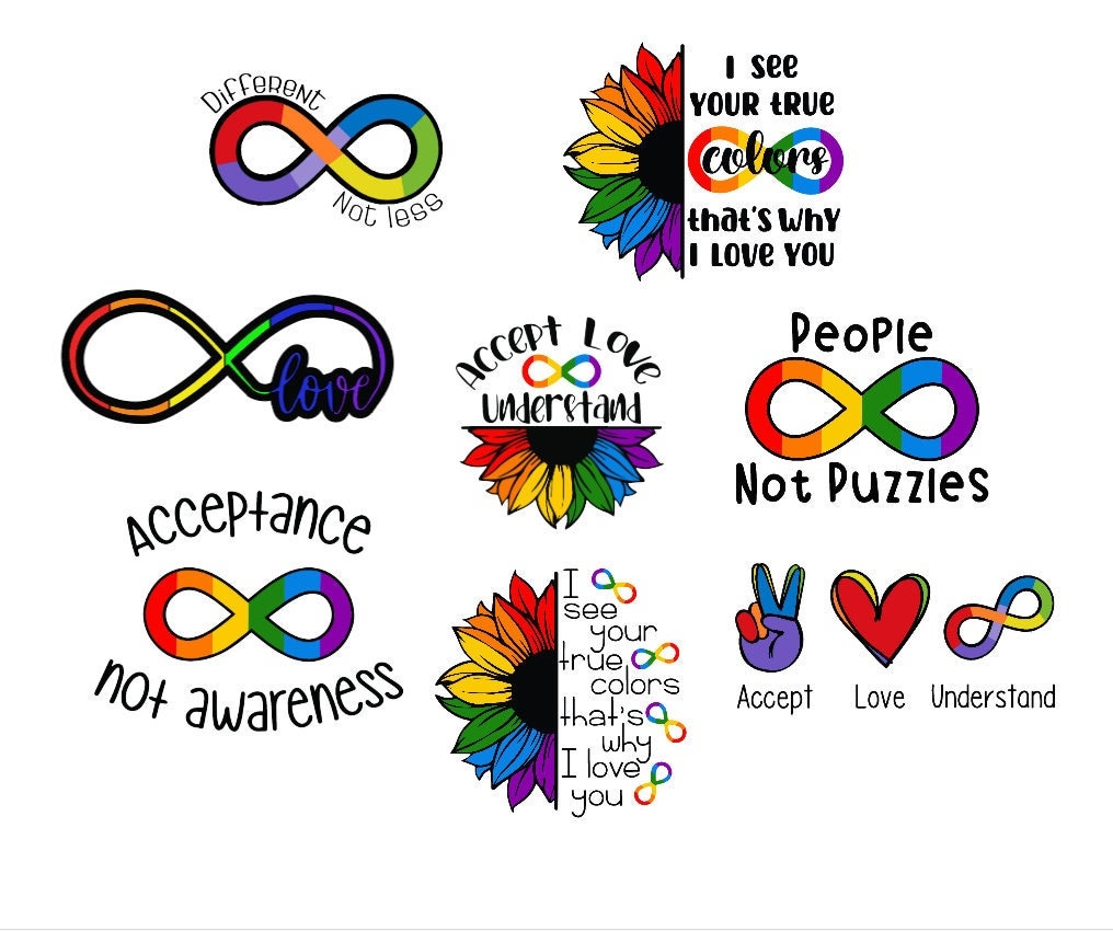Neurodiversity Autism People Not Puzzles Acceptance Not - Etsy