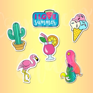 Summer Digital Printable Stickers Digital Download PNG Watermelon ...