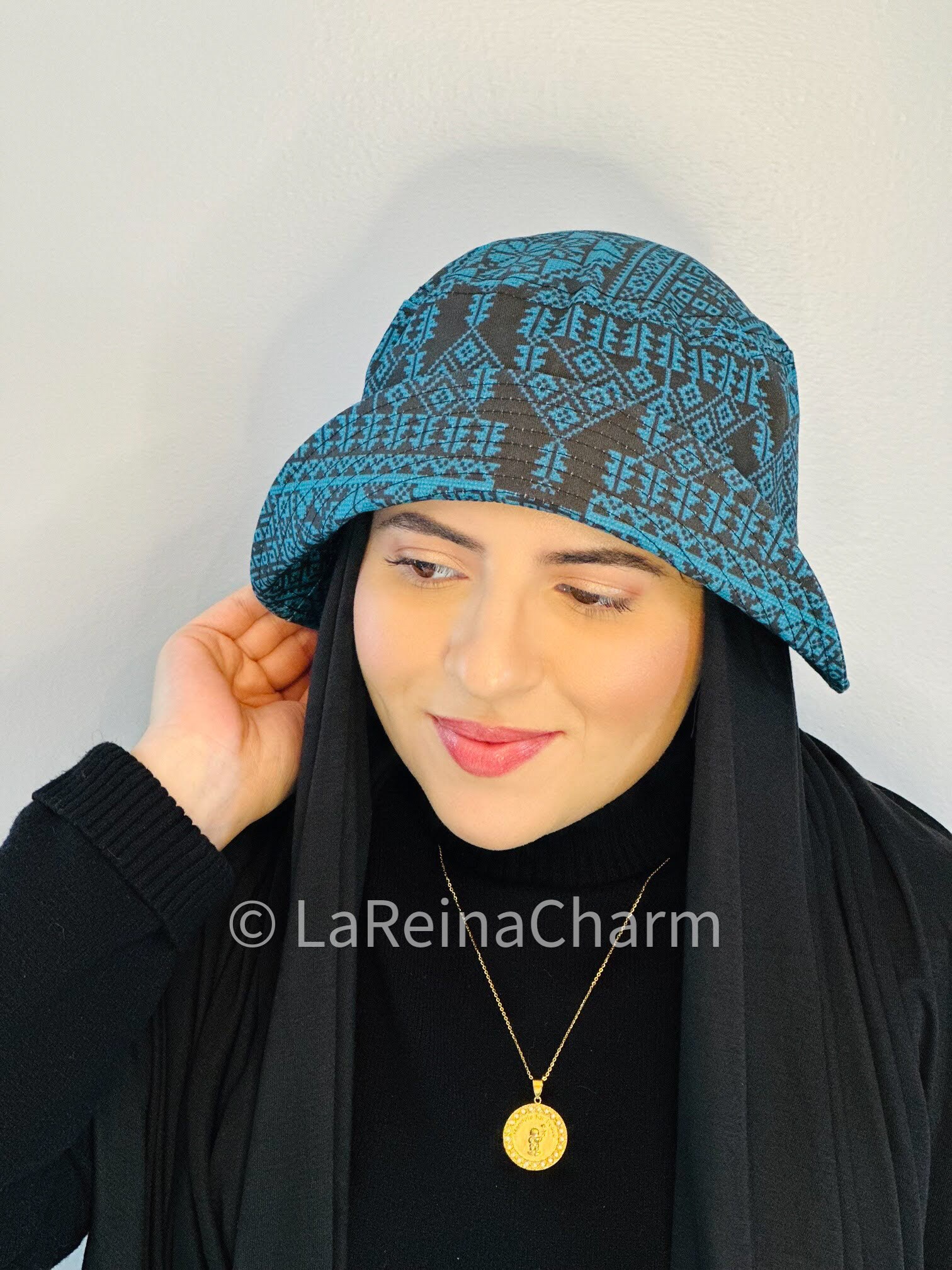 Palestine Road of Stars | Blue/black | Bucket Hat Hijab | Free ...