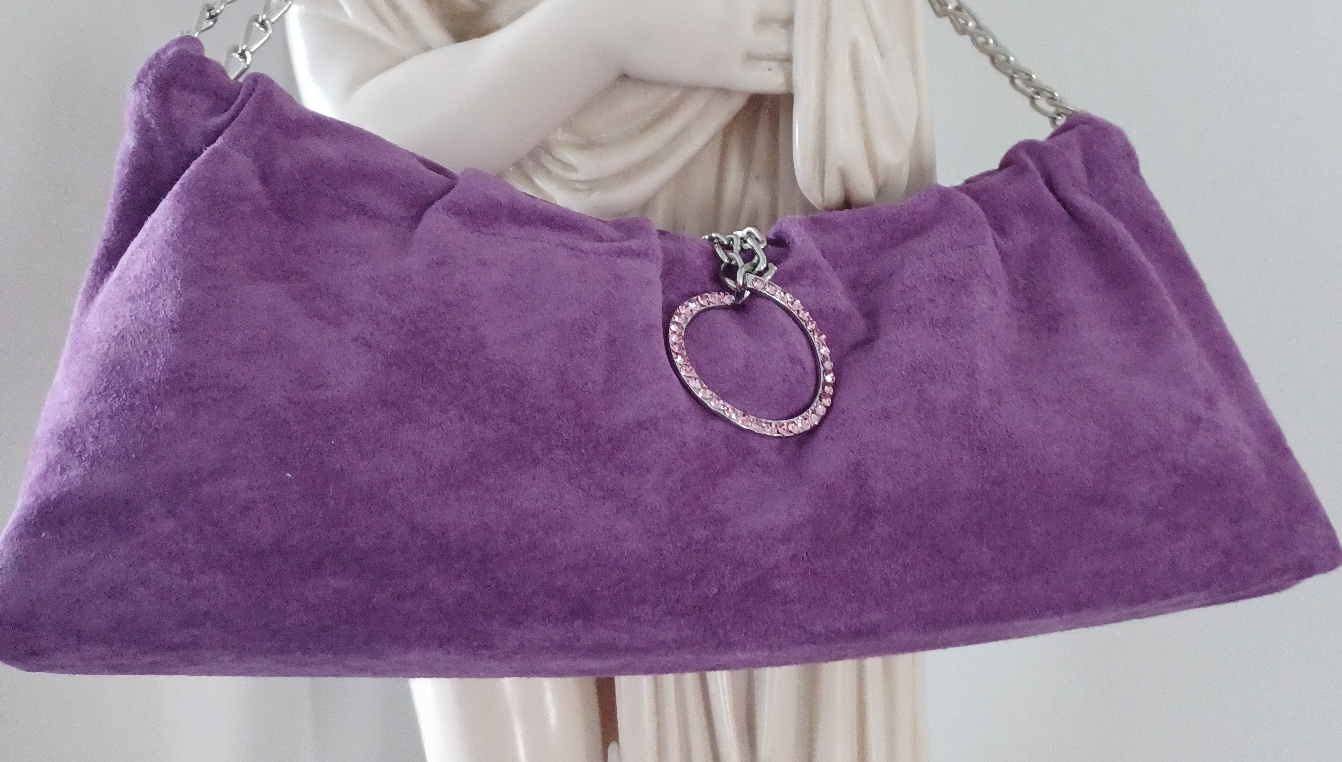 ADELE , Haute Couture, Luxury Purple Leather Luxury Designer Handbag ...