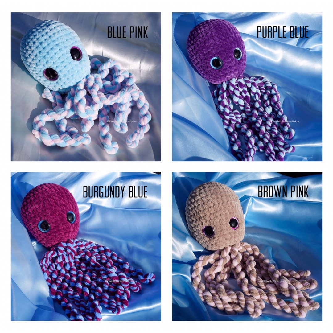 Large Crochet Squid Plushie Amigurumi Toy - Etsy