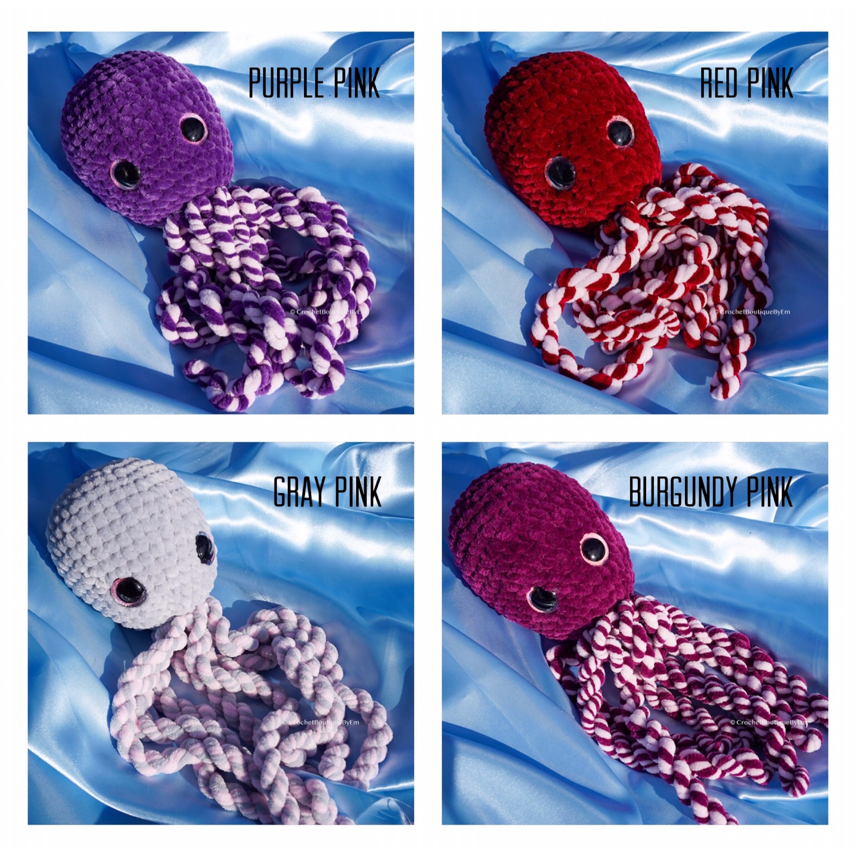 Large Crochet Squid Plushie Amigurumi Toy - Etsy