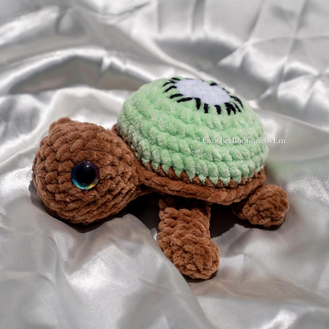 Kiwi Turtle Crochet Amigurumi Plushie Toy - Etsy
