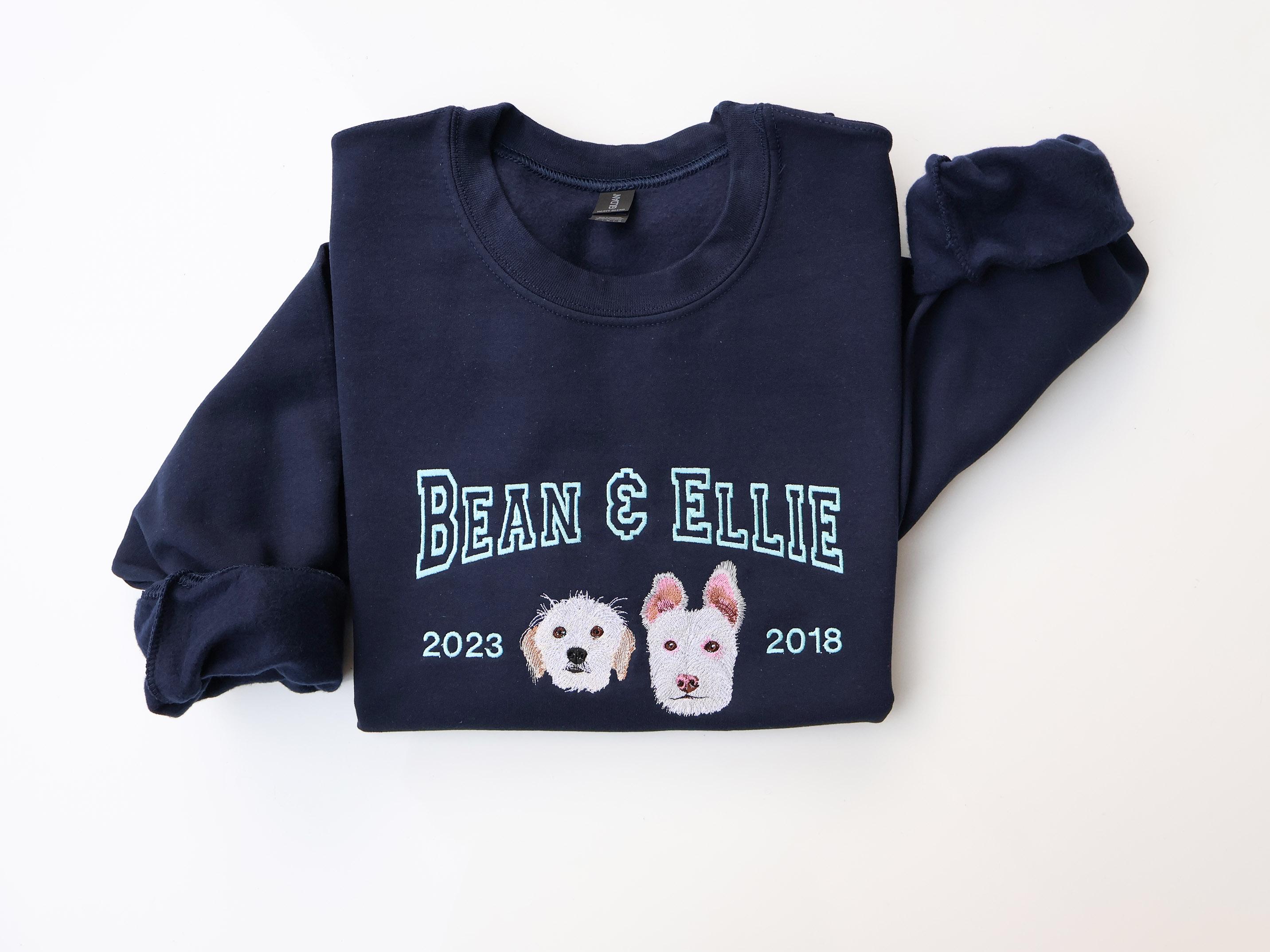 Custom Pet Shirt – Custom Embroidered Dog or Cat Gift for Christmas - Etsy